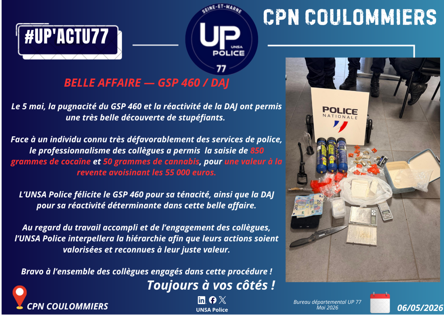 Calendrier des traitements 2026 – UNSA Police